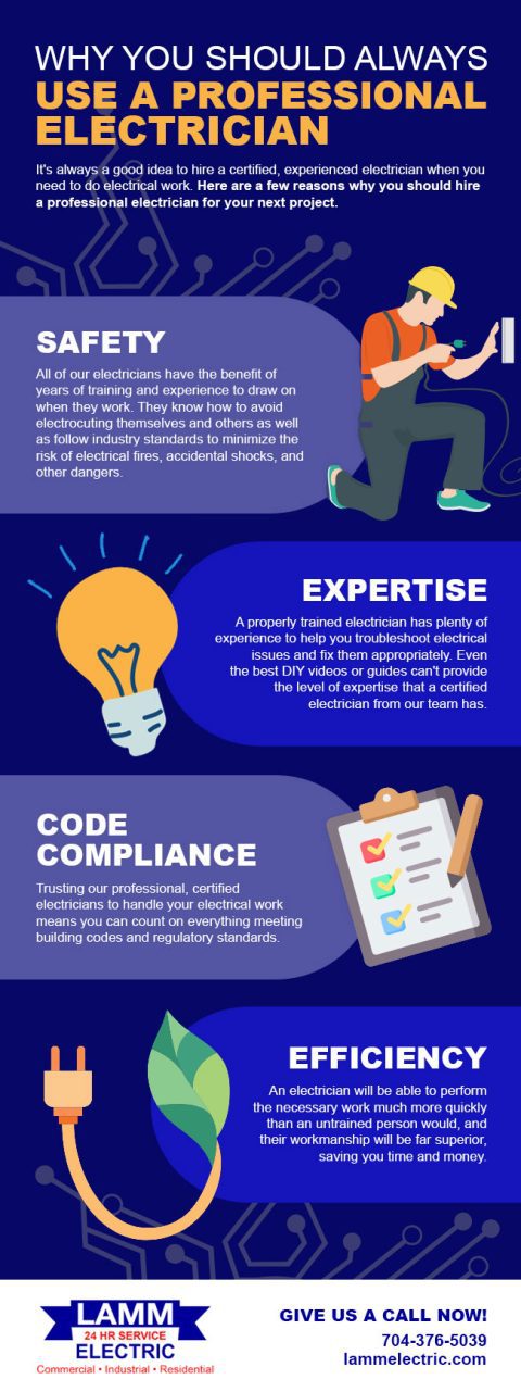 Should You Use A Professional Electrician [infographic]